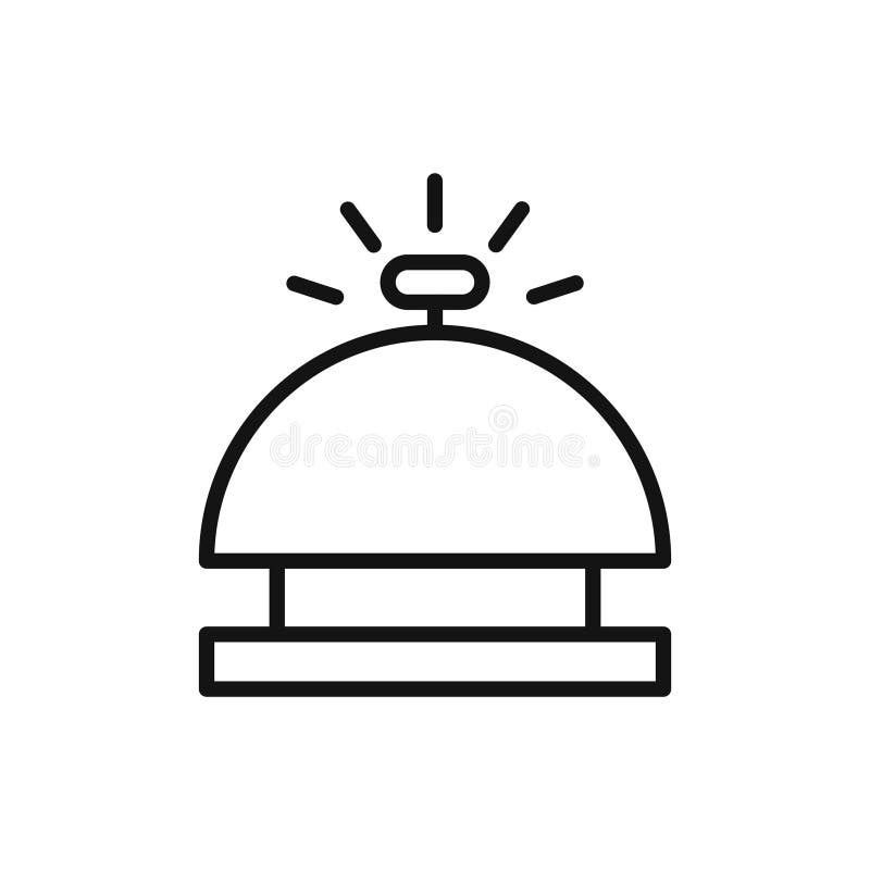 Bell Concierge Icon Isolated on White Background Stock Vector ...