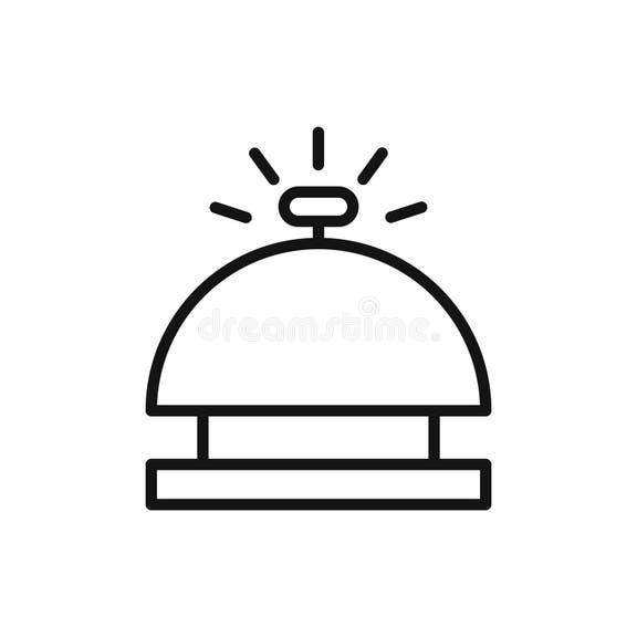 Bell Concierge Icon Isolated on White Background Stock Vector ...