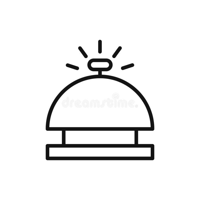 Bell Concierge Icon Isolated on White Background Stock Vector ...