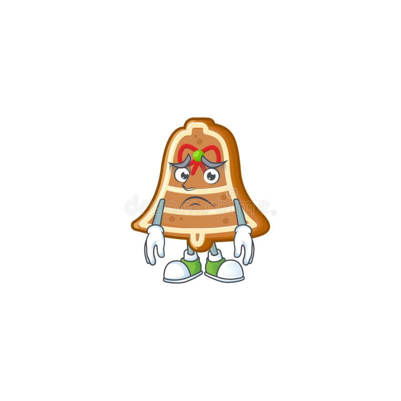Bell Cookies Cartoon Character Showing Afraid Look Face Stock Vector ...