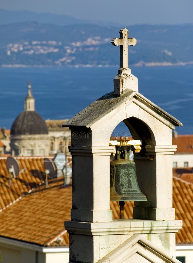 Bell and cross stock photo. Image of bells, history, sunny - 3242492