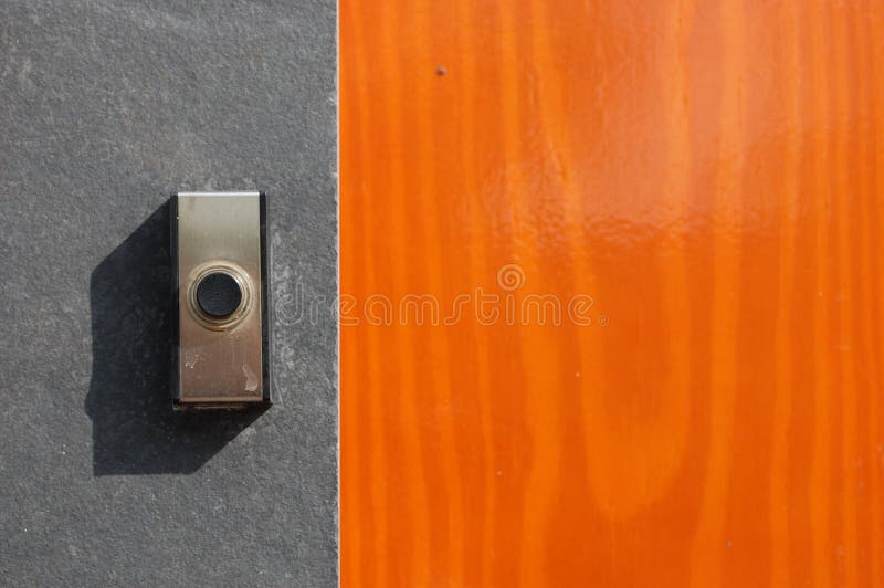 A bell on a door stock image. Image of shadow, door, electronic - 14602399
