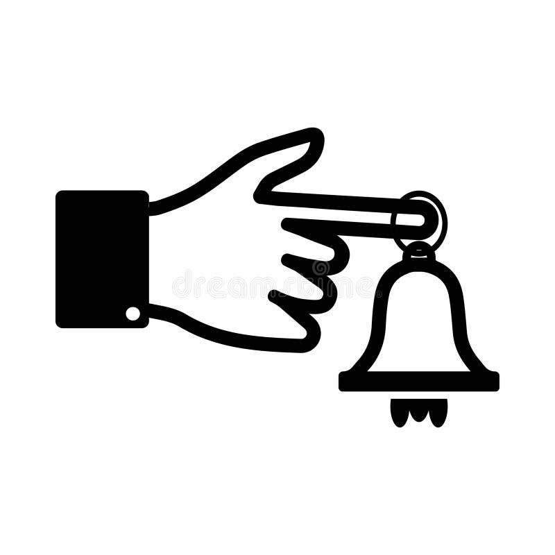 Bell, Doorbell, Ring, Hand, Bell Ring Doorbell Hand Bell Icon Stock ...