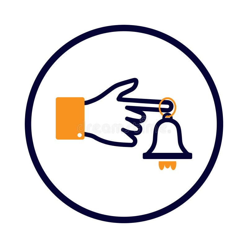 Bell, Doorbell, Ring, Hand, Bell Ring Doorbell Hand Bell Icon Stock ...