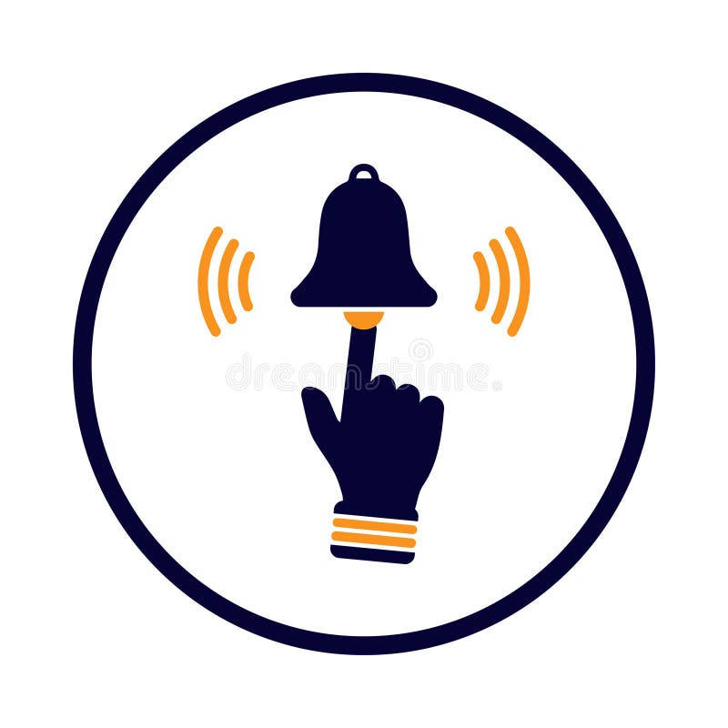 Bell, Doorbell, Ring, Hand, Bell Ring Doorbell Hand Bell Icon Stock ...