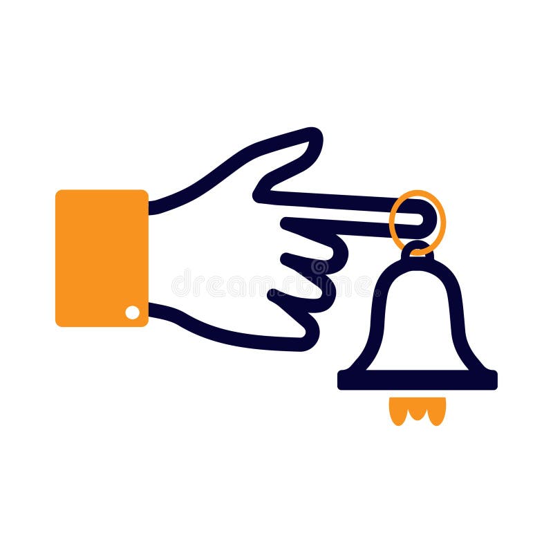 Bell, Doorbell, Ring, Hand, Bell Ring Doorbell Hand Bell Icon Stock ...