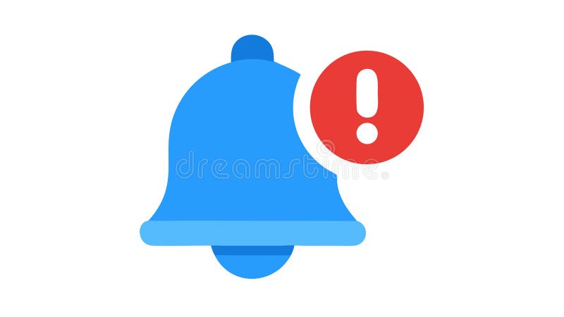 Bell with Exclamation Mark Icon - Notification, Alert, and Important ...