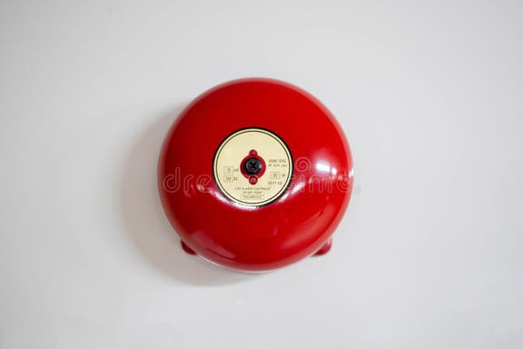 Bell fire alarm, red stock image. Image of time, billboard - 124842947
