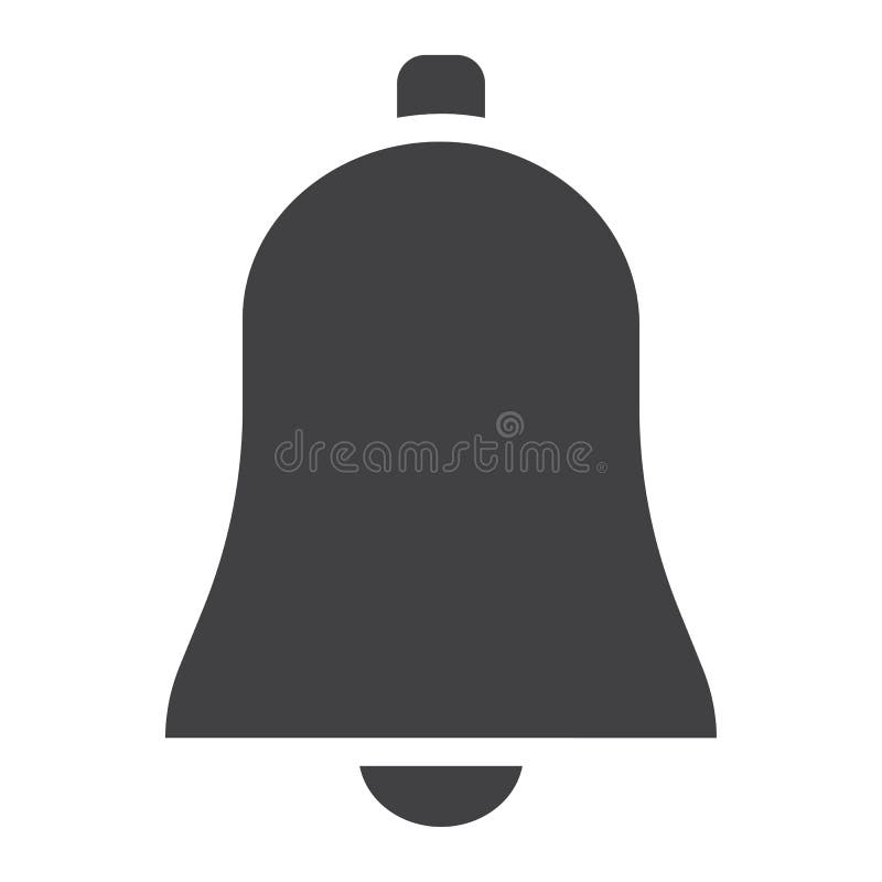 Bell Glyph Icon, Web and Mobile, Ring Sign Stock Vector - Illustration ...