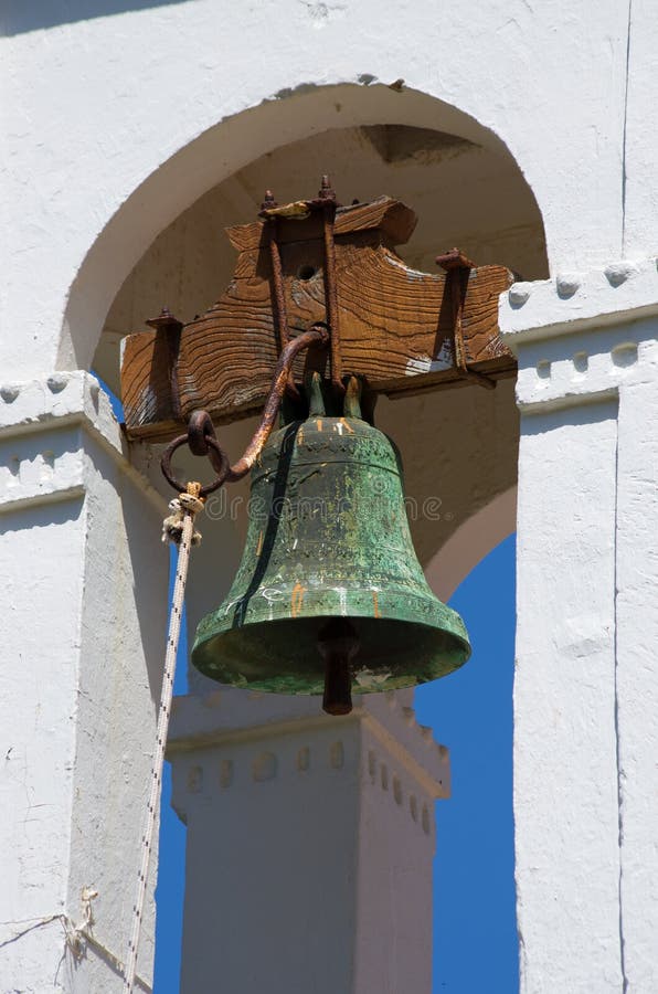 Bell on greek island stock image. Image of summer, bell - 70427471