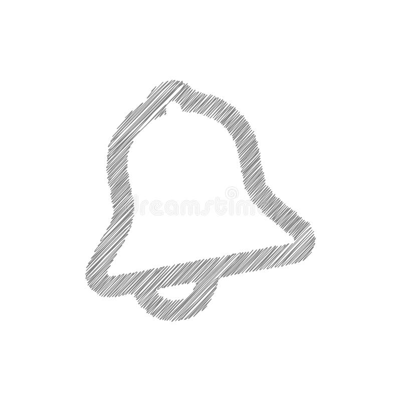 Bell Grey Sketch Vector Icon. Vector Pictogram for Infographic, Web ...