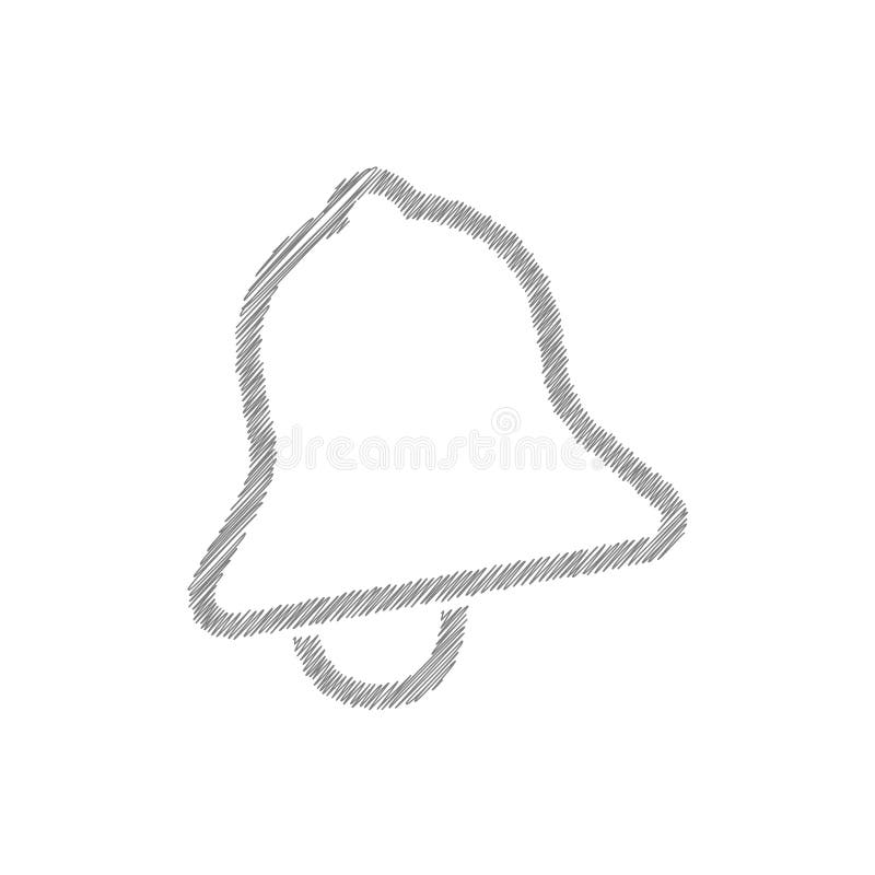 Bell Grey Sketch Vector Icon. Vector Pictogram for Infographic, Web ...