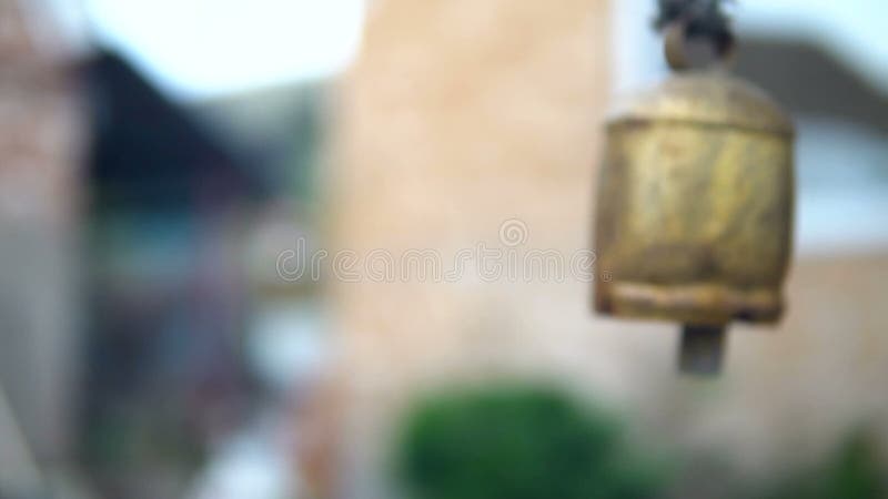 Bell hanging on a rope stock video. Video of cute, gingerbread - 161369263