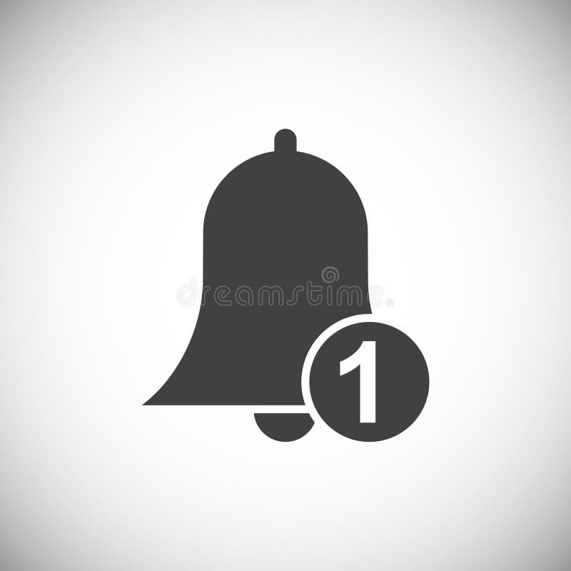 Bell Icon on Background for Graphic and Web Design. Simple Illustration ...