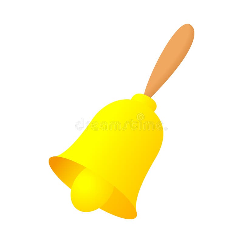 Bell icon, cartoon style stock vector. Illustration of graphic - 79625225