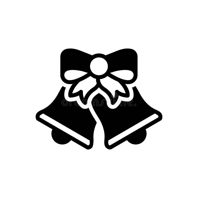 Black Solid Icon for Bell, Chime and Sound Stock Illustration ...