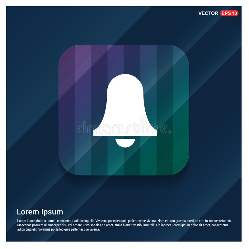 Bell Icon stock vector. Illustration of classic, internet - 122483358