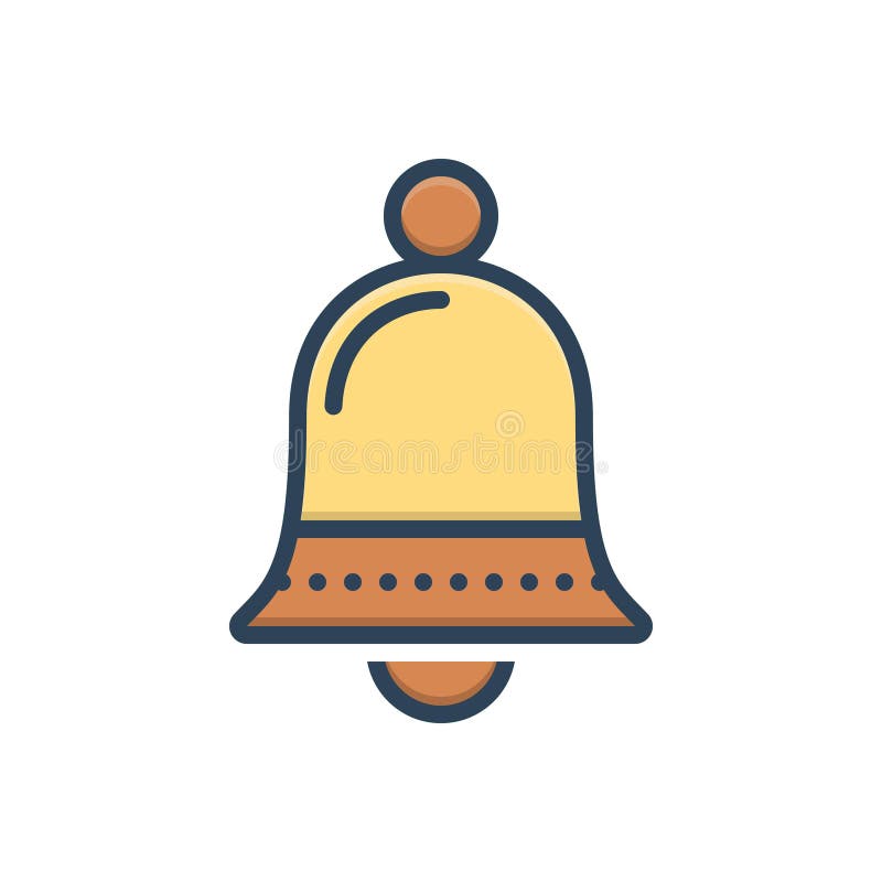 Color Illustration Icon for Bell, Notification and School Stock ...