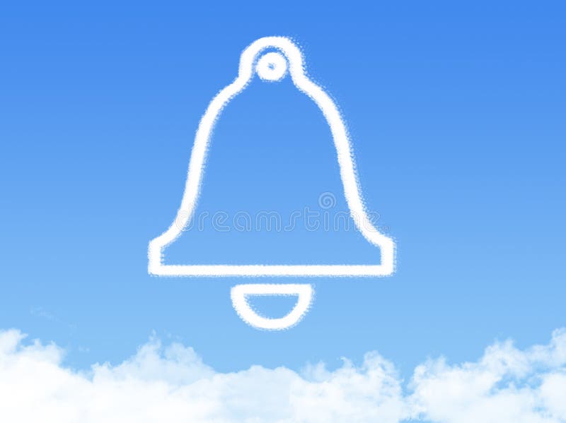 Bell Icon Symbol Cloud Shape Stock Illustration - Illustration of ...