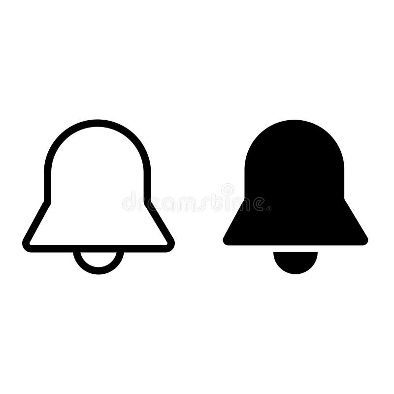 Bell Icon in Trendy Flat Style Isolated on Grey Background ...