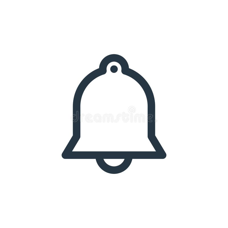 Bell Icon Vector from Basic Ui Concept. Thin Line Illustration of Bell ...