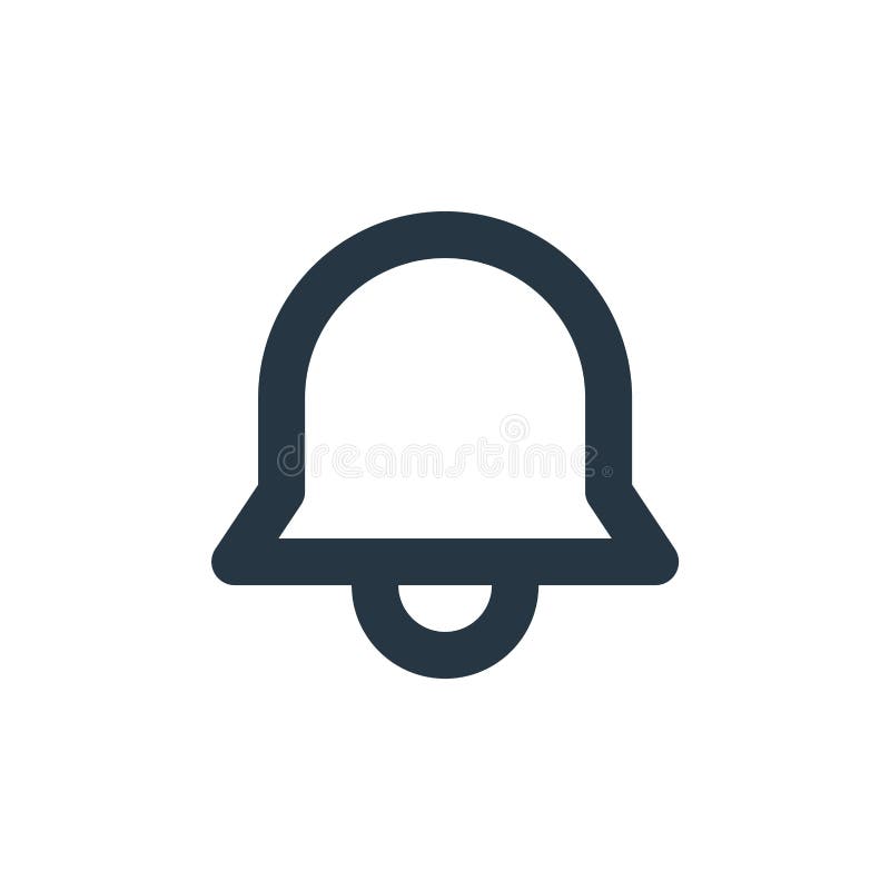 Bell Icon Vector from Email Concept. Thin Line Illustration of Bell ...