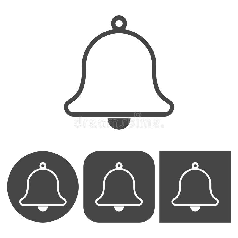 Bell Icon - Vector Icons Set Stock Vector - Illustration of internet ...