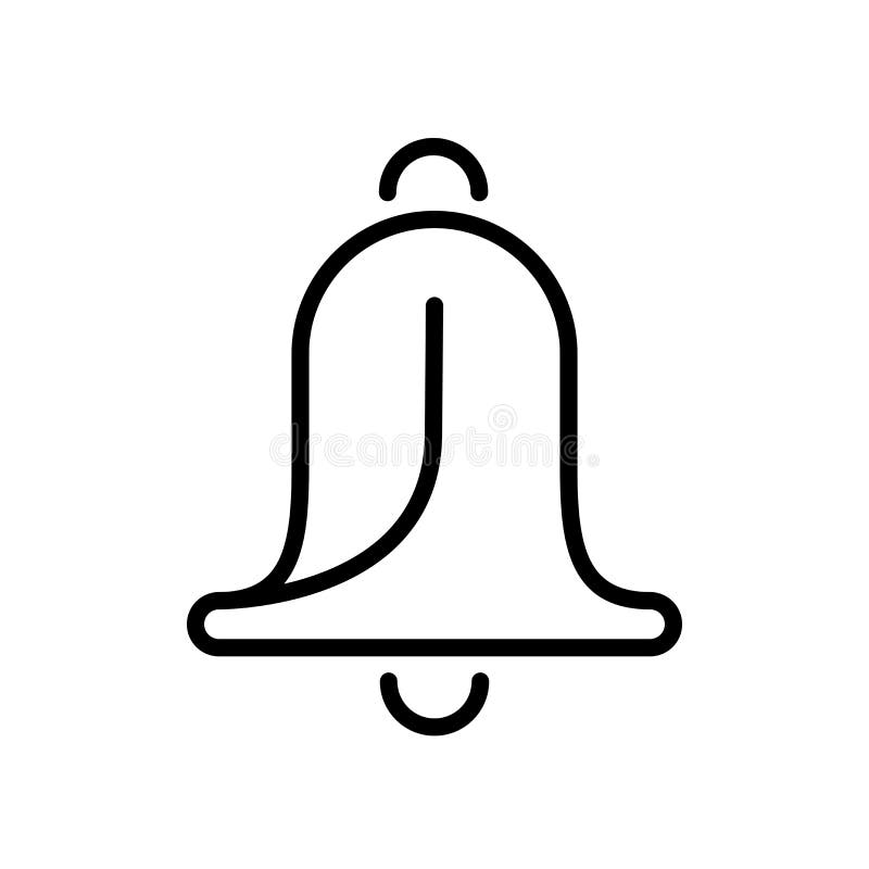 Bell Icon Vector Isolated on White Background, Bell Sign , Line and ...