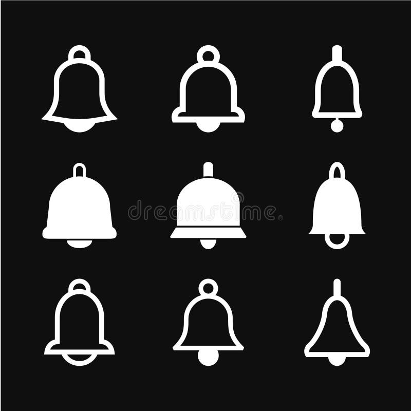 Bell icon vector stock illustration. Illustration of clip - 120228016