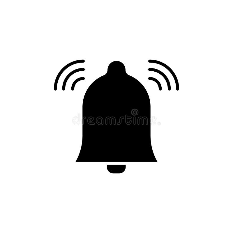 Bell Icon Set. Alarm Alert Ring Vector Symbol. Smartphone Message ...
