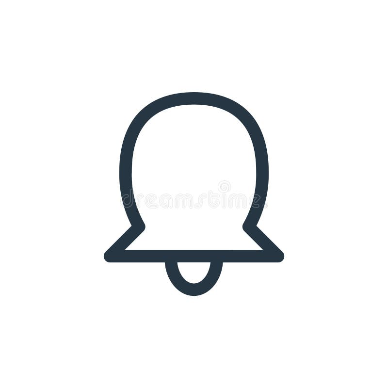 Bell Icon Vector from Smartphone Ui Ux Part Concept. Thin Line ...