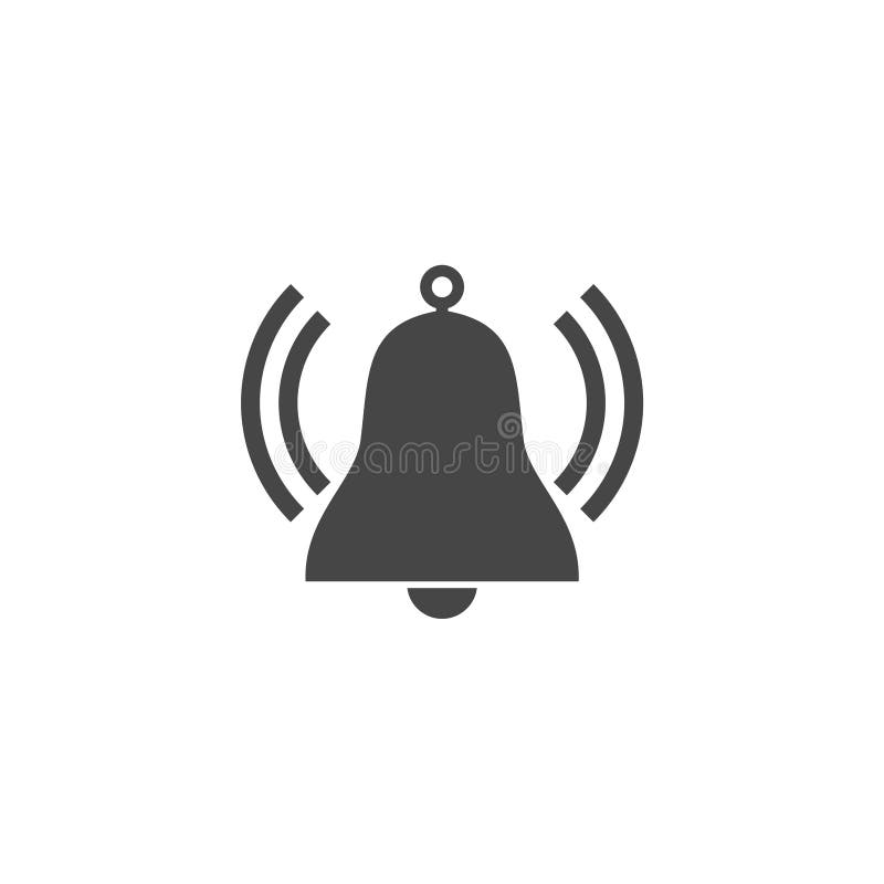 Bell Icon on White Background Stock Vector - Illustration of alert ...