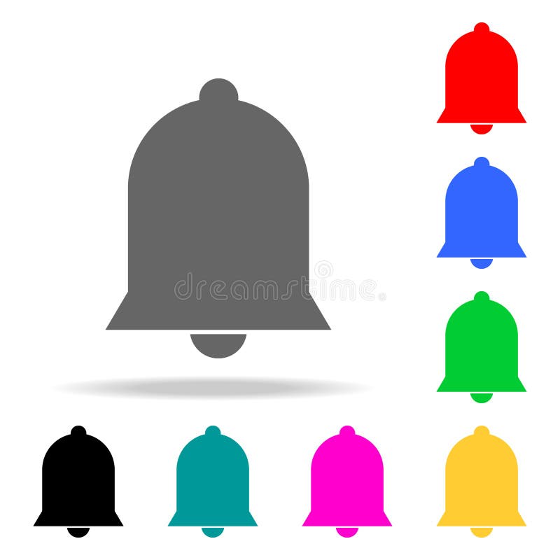 Bell Icons. Elements of Human Web Colored Icons. Premium Quality ...
