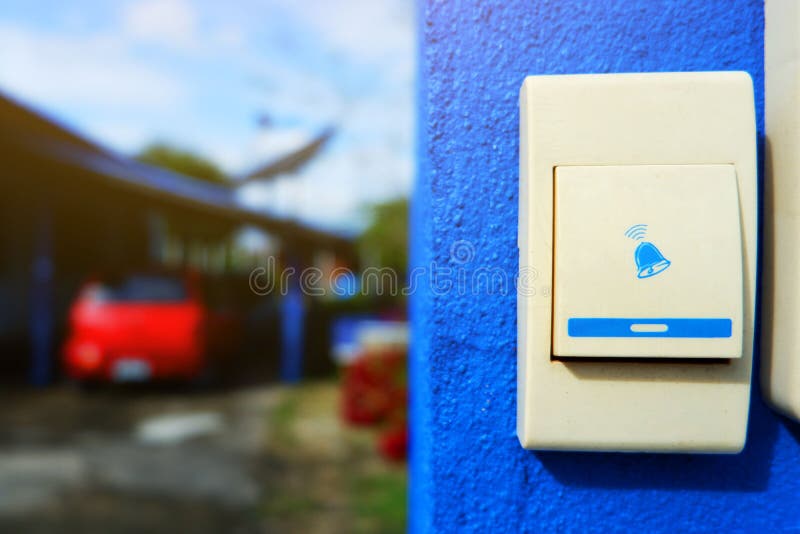 The Bell is Installed in Front of the House Stock Photo - Image of ...