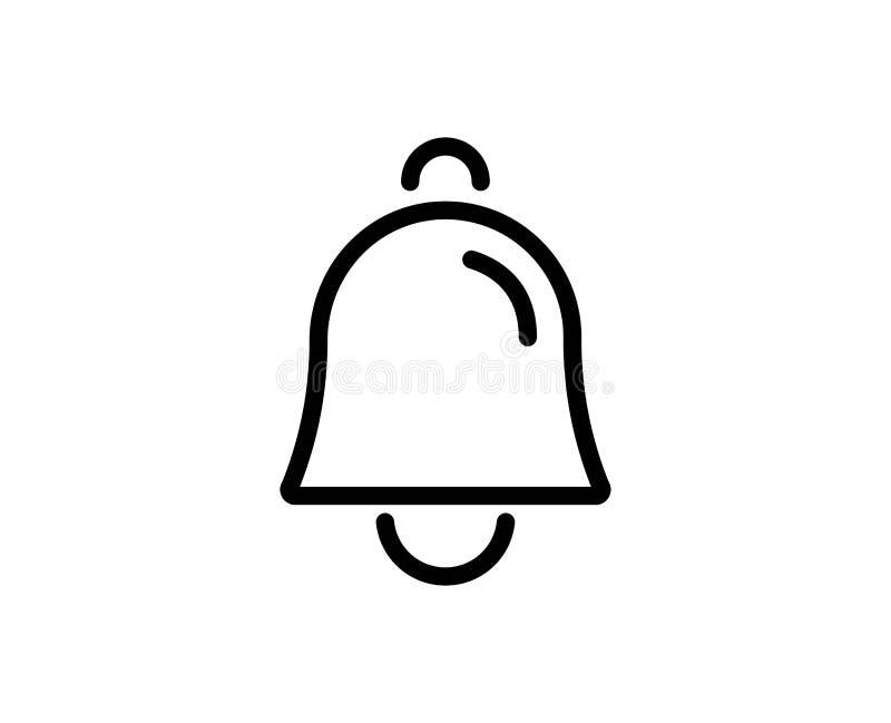 Bell line icon stock vector. Illustration of flat, vector - 193669895