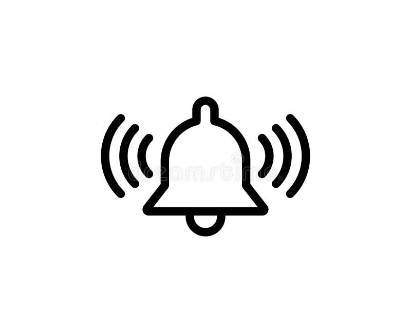 Bell line icon stock vector. Illustration of flat, vector - 193669895