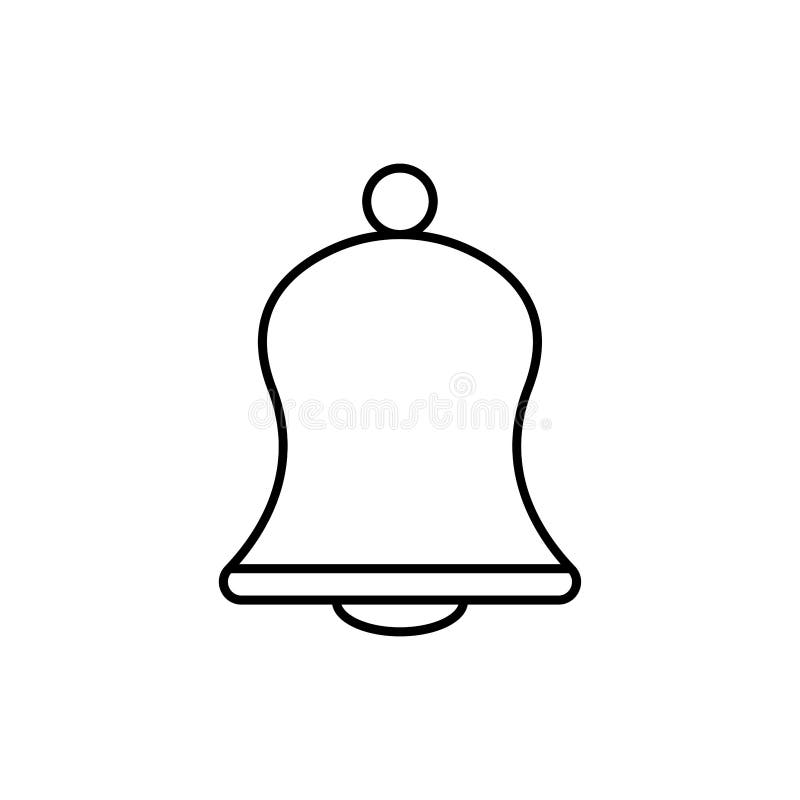 Bell Line Icon. Winter Symbol. Simple Design Editable. Vector ...