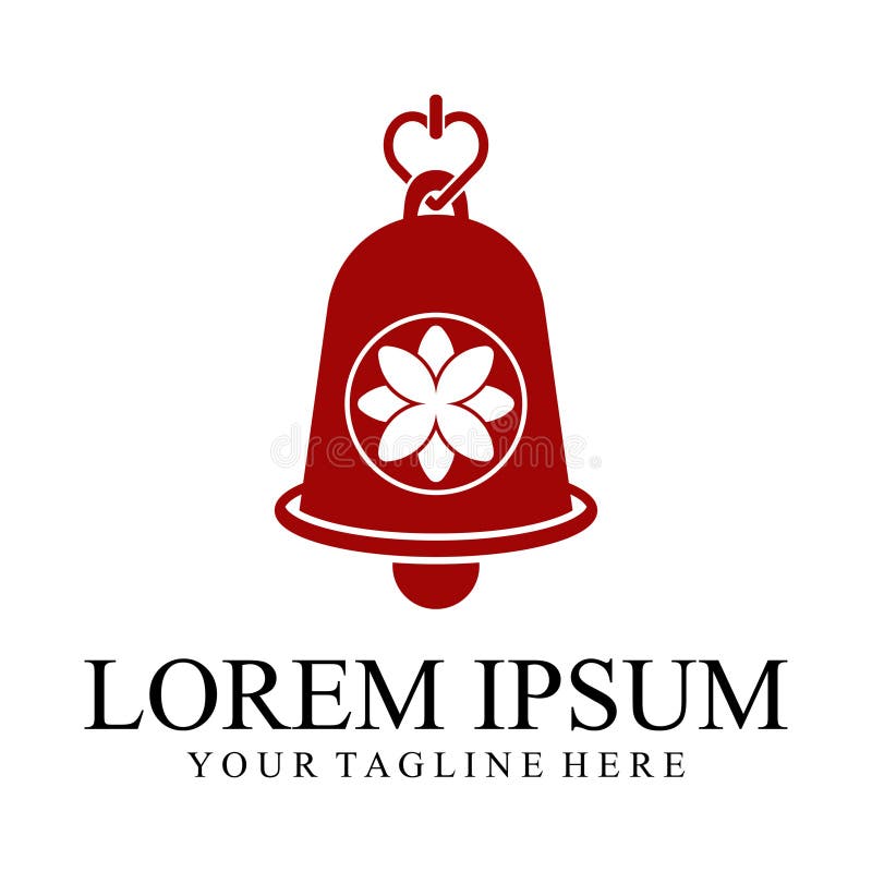Bell love logo template stock vector. Illustration of heart - 298430140