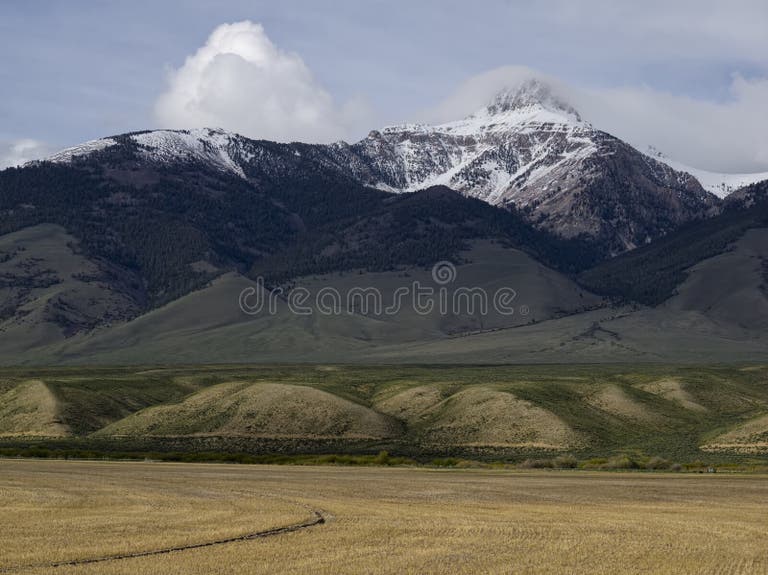 Bell Mountain stock photo. Image of snow, sagebrush, bell - 54538782