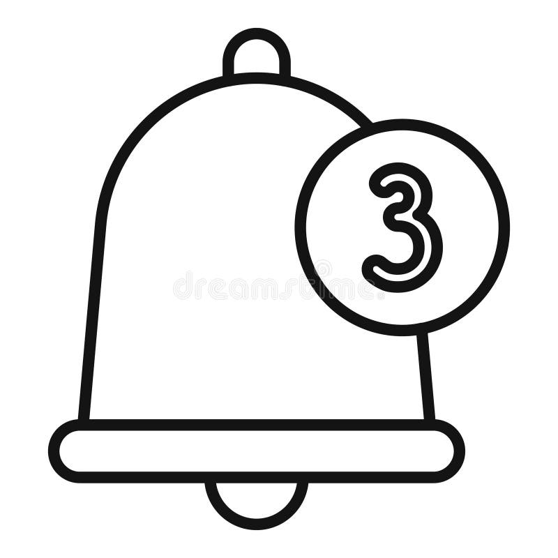 Bell Notification Icon Outline Vector. Email Message Stock Illustration ...