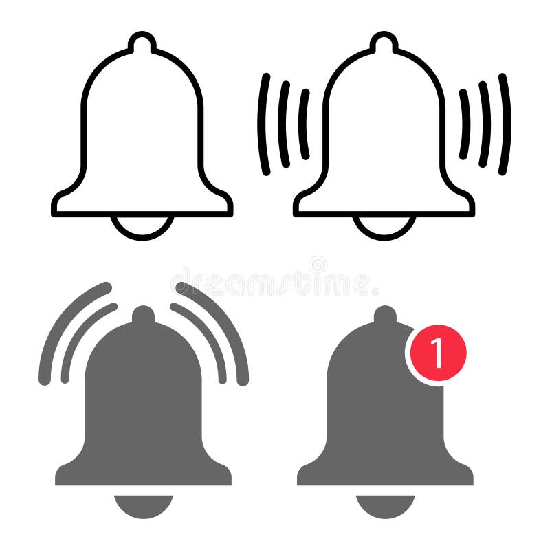 Bell Subscribe Like Icons Modern Liquid Design Stock Vector ...