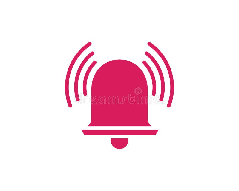 Bell with Notification Vector Icon. Notification Symbol on Blue ...