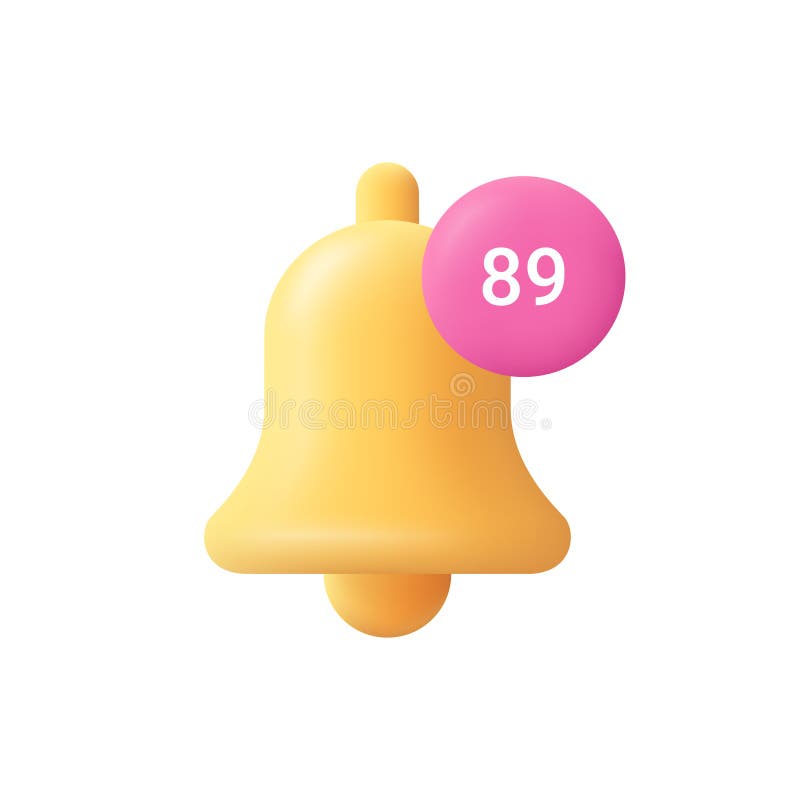 Bell Notification Icon Set in Flat Style. Social Media User Interface ...