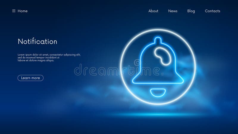 Bell Notification Social Media Element Concept Blogging, Web Button ...