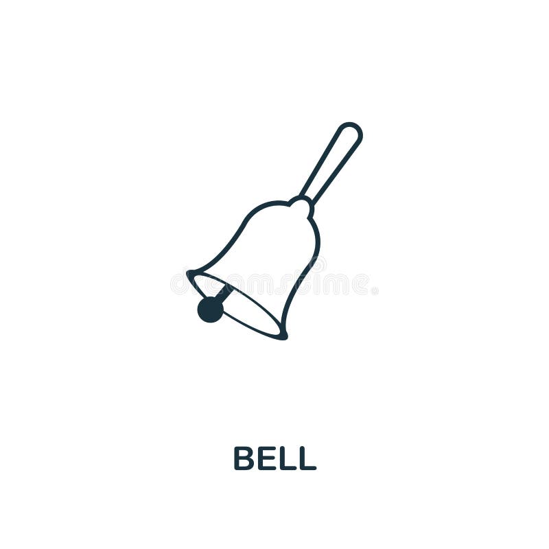 Bell Outline Icon. Creative Design from School Icon Collection. Premium ...