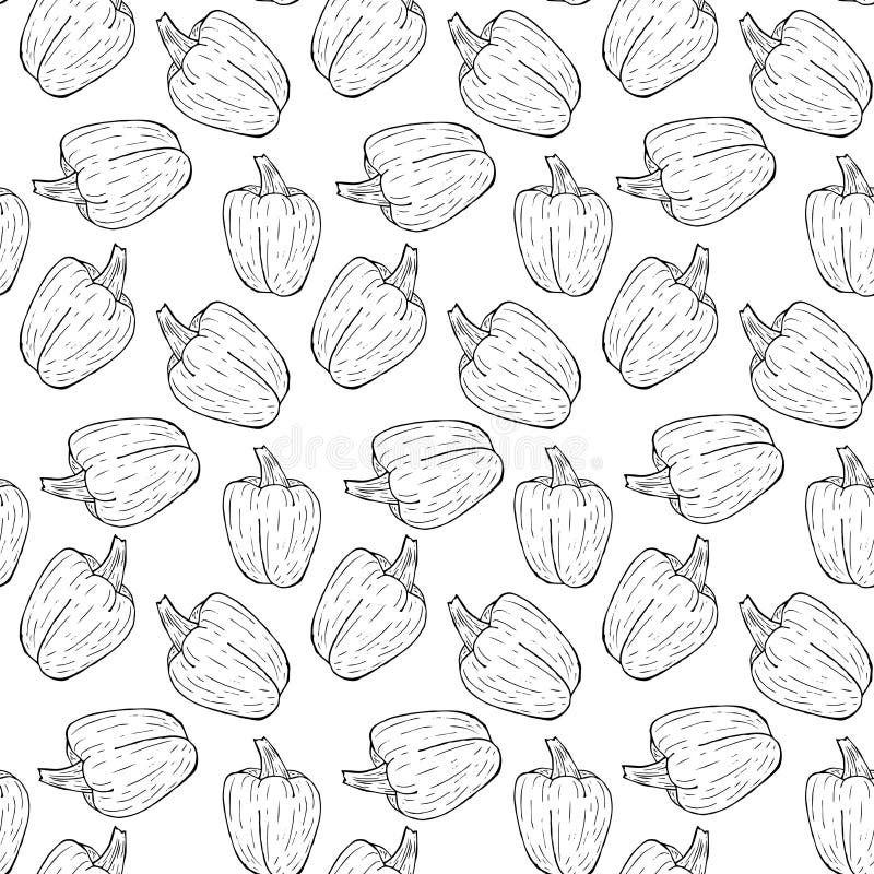 Bell Pepper Outline Stock Illustrations – 2,270 Bell Pepper Outline ...
