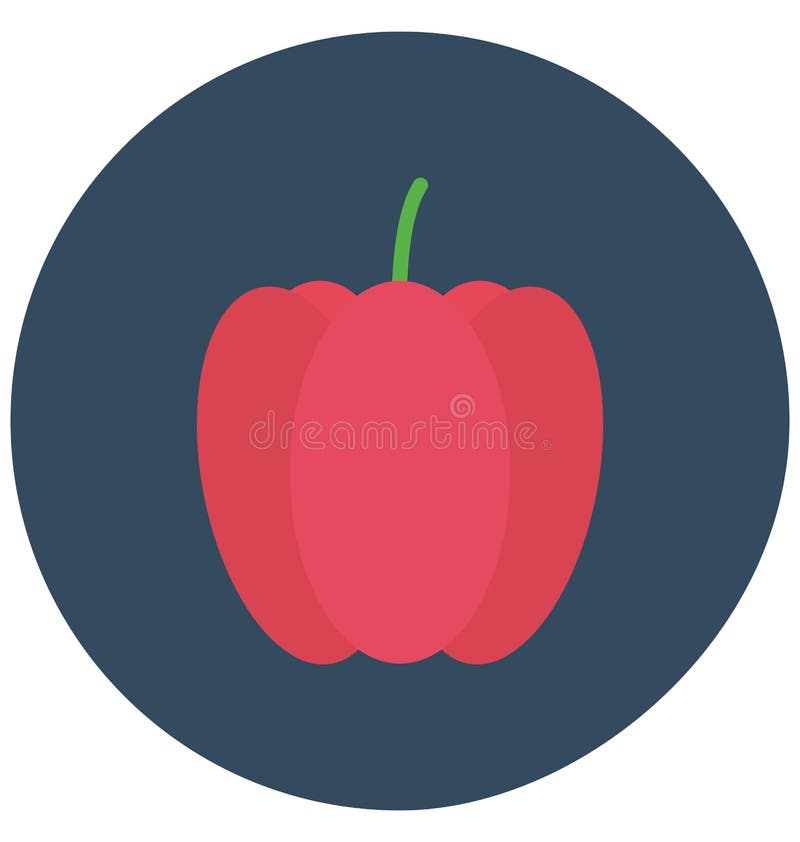 Bell Pepper, Capcicum Isolated Color Vector Icon that Can Be Easily ...