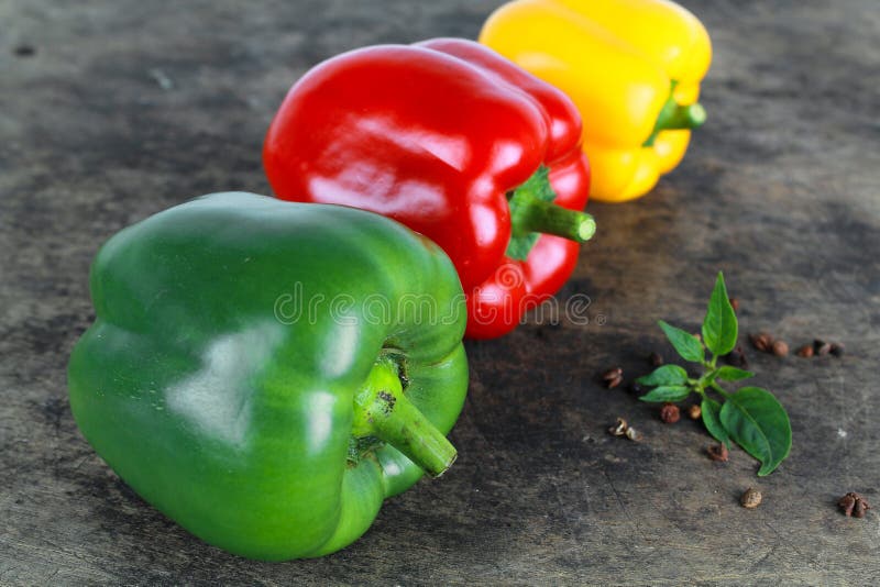 Bell Pepper or Capsicum, Sweet Pepper Stock Image - Image of fruit ...