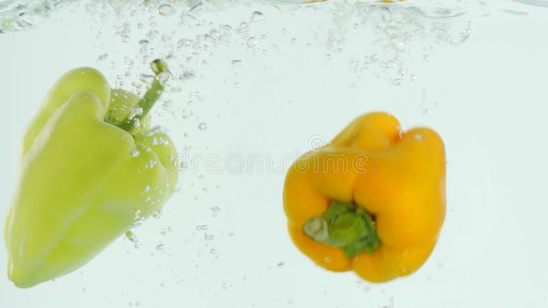 Bell pepper falls in water stock photo. Image of gourmet - 103404828
