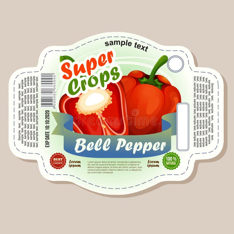 Pepper, Set of Label Design Stock Vector - Illustration of logo ...